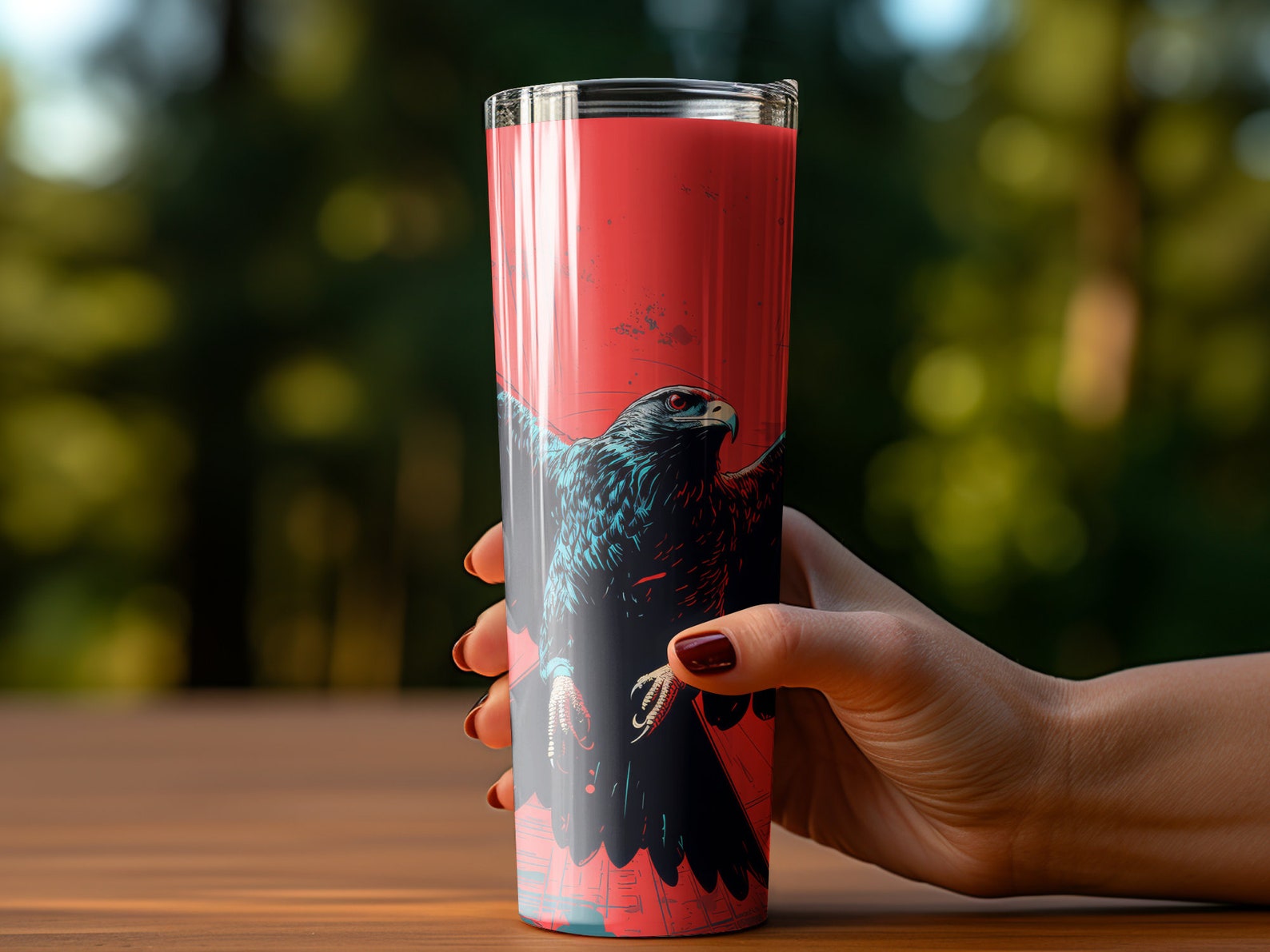 Flying Falcon Sky 20oz Sublimation Tumbler Design, Straight and Tapered ...