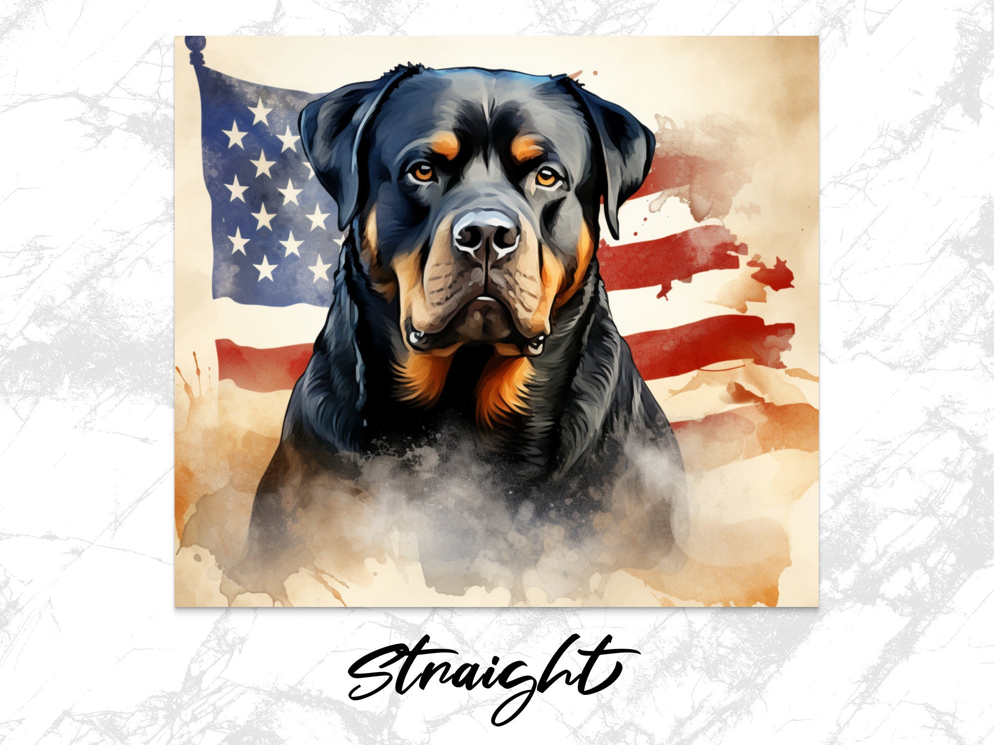 Rottweiler Flag Tumbler, 20oz Sublimation Tumbler Design, Straight and ...