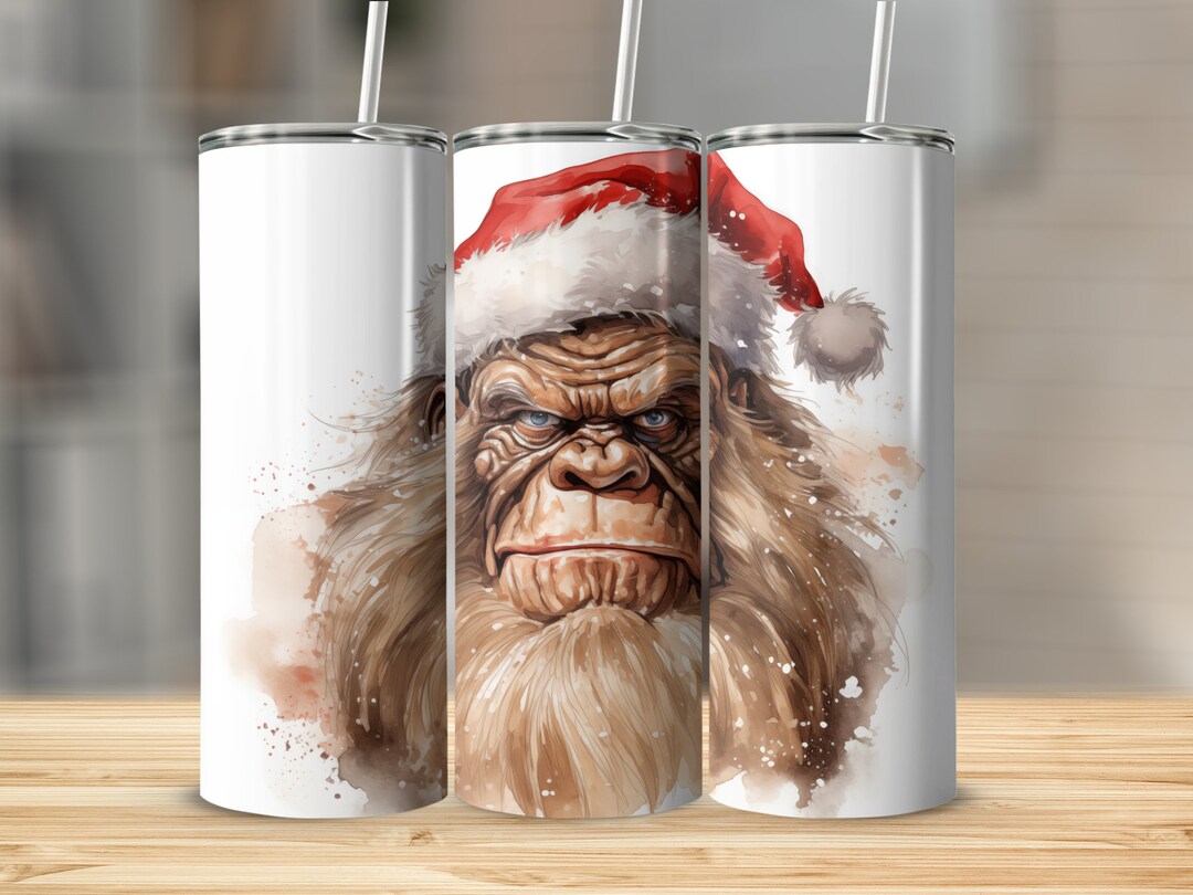 Raging Chimp Santa C_laus 20oz Skinny Tumbler Wrap Straight - Etsy