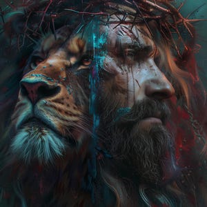 Jesus Wall Art, Jesus and the 99, Jesus Painting, Bible Art, Jesus ...