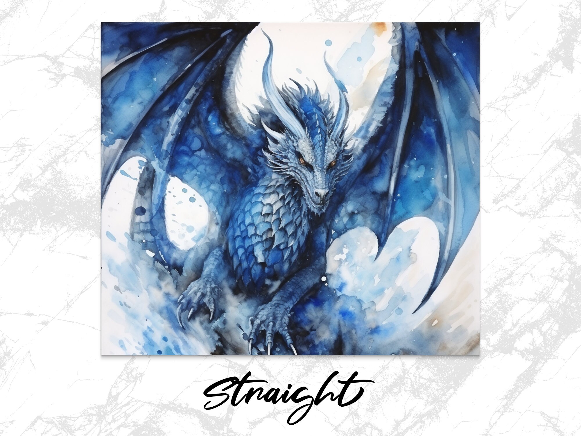 Blue Dragon Tumbler, 20oz Skinny and Straight Sublimation Tapered Png ...