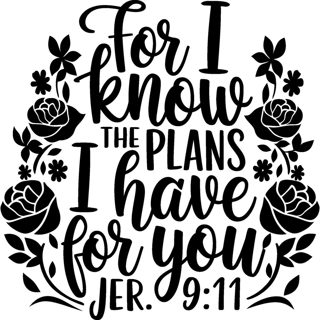 For I Know the Plans Digital SVG PNG Cut, Old Testament Clipart, the ...
