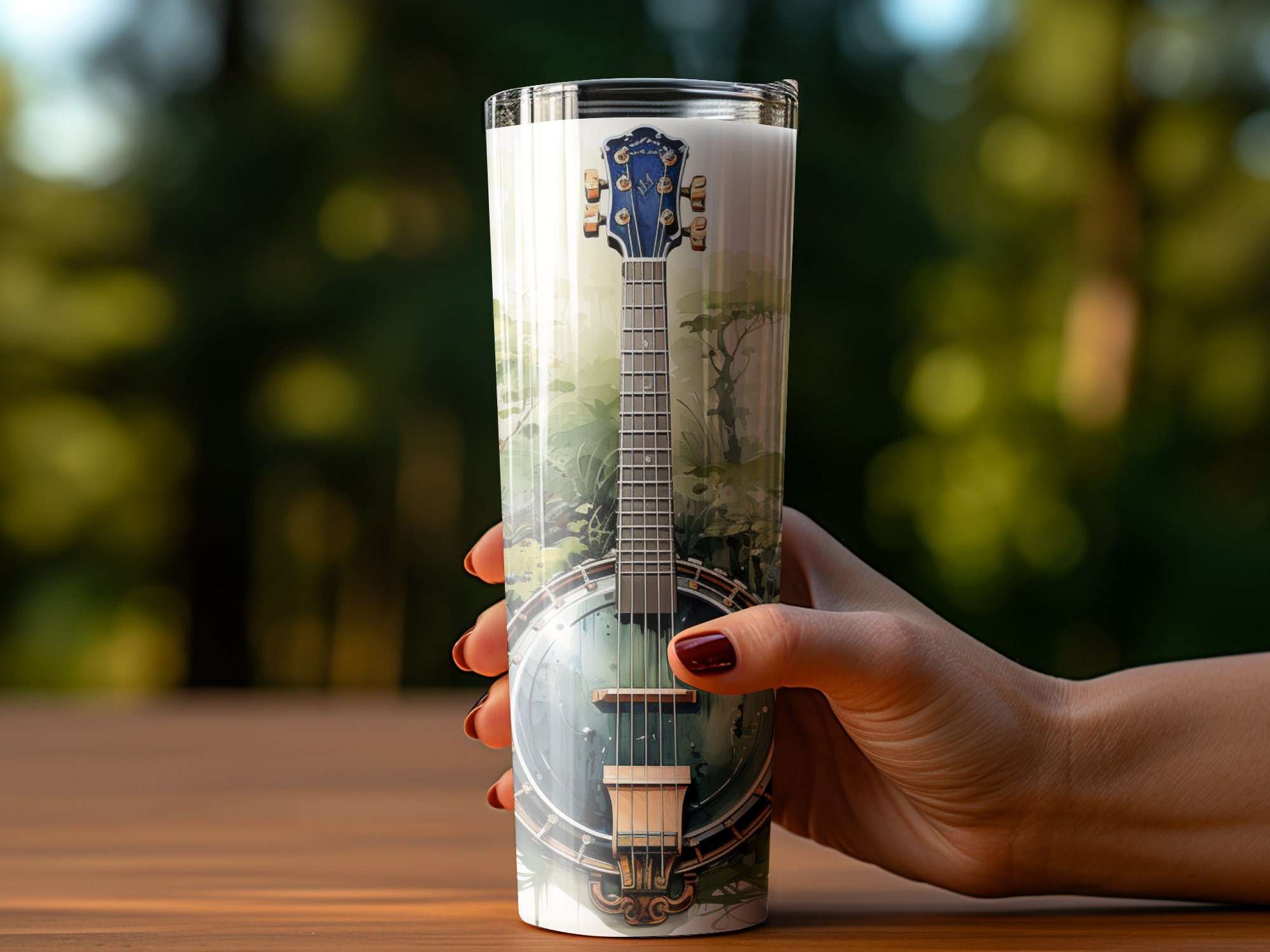 Realistic Banjo 20oz Skinny Tumbler Wrap Straight and Tapered Tumbler ...