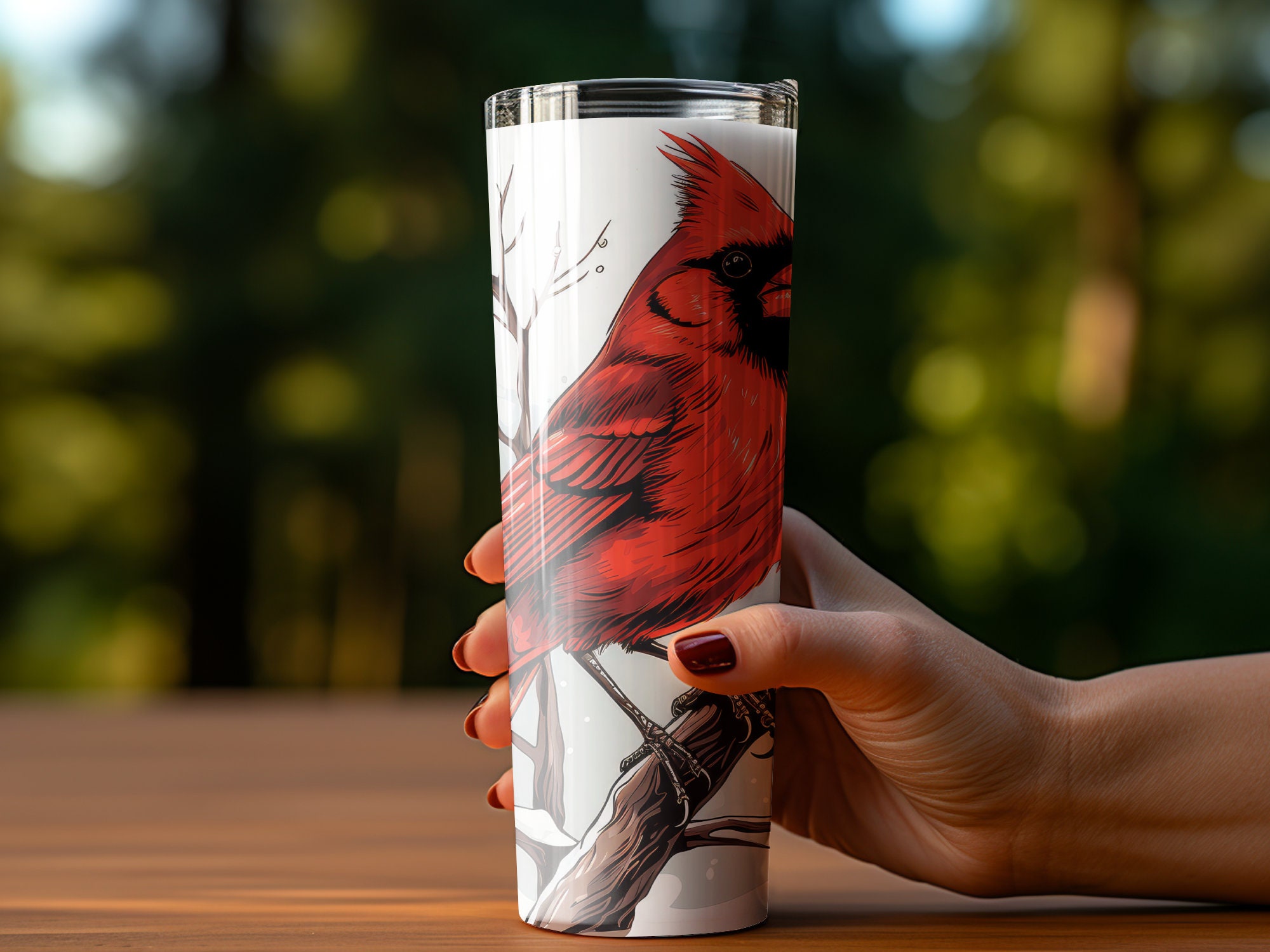 Red Cardinal Bird, 20oz Sublimation Tumbler Design, 9.2x8.3 Inch ...