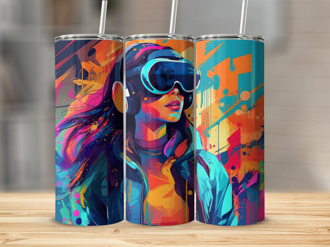 Virtual Reality 20oz Sublimation Tumbler Design, Straight and Tapered ...