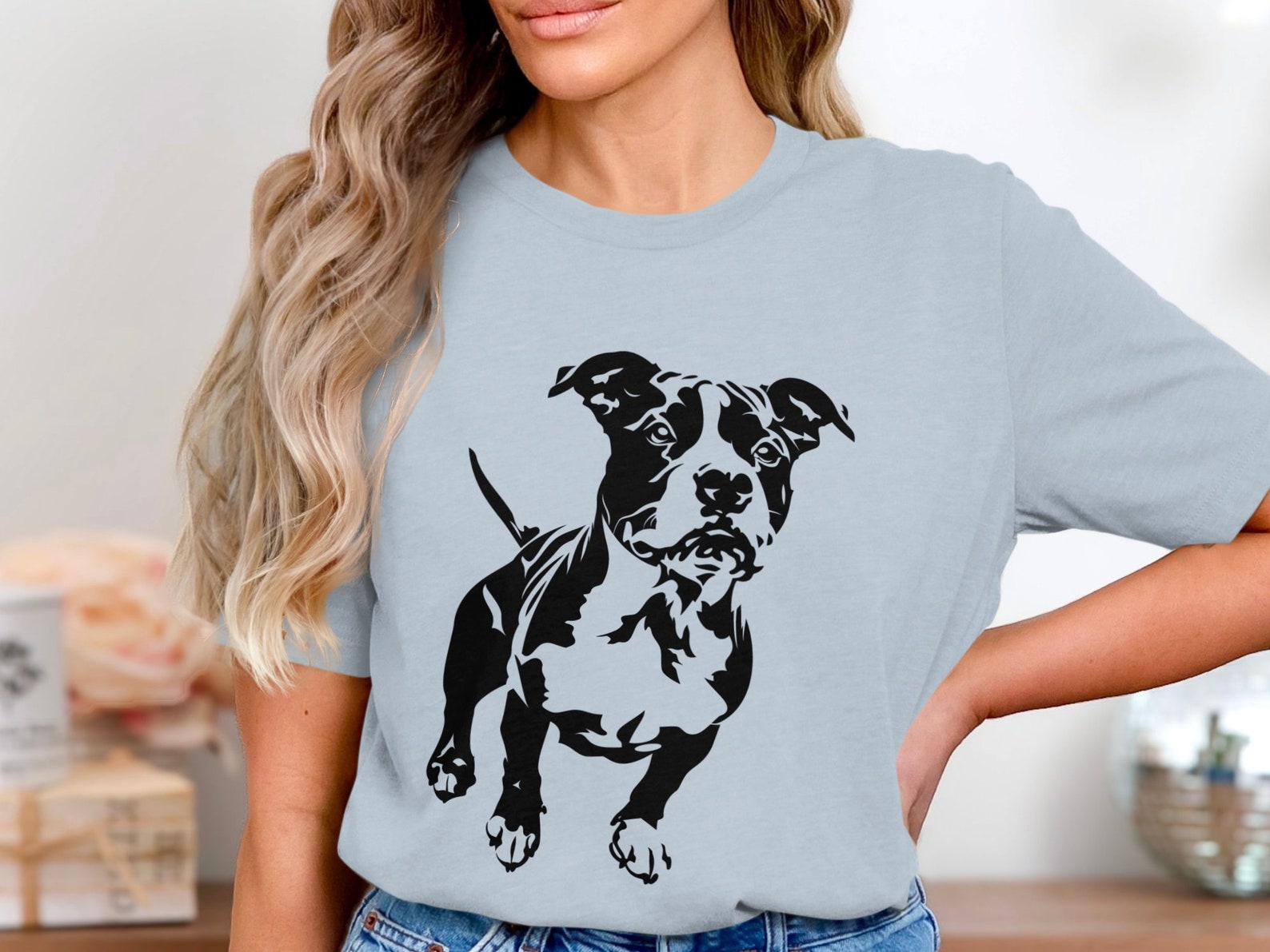 Bulldog Stand Digital SVG Cut, Vector File, Pittie Mom, Dog Lover, Pit ...