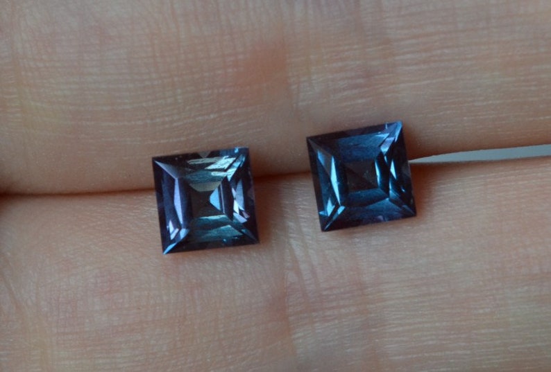 Classic Princess Cut Alexandrite Ring Alexandrite Engagement - Etsy