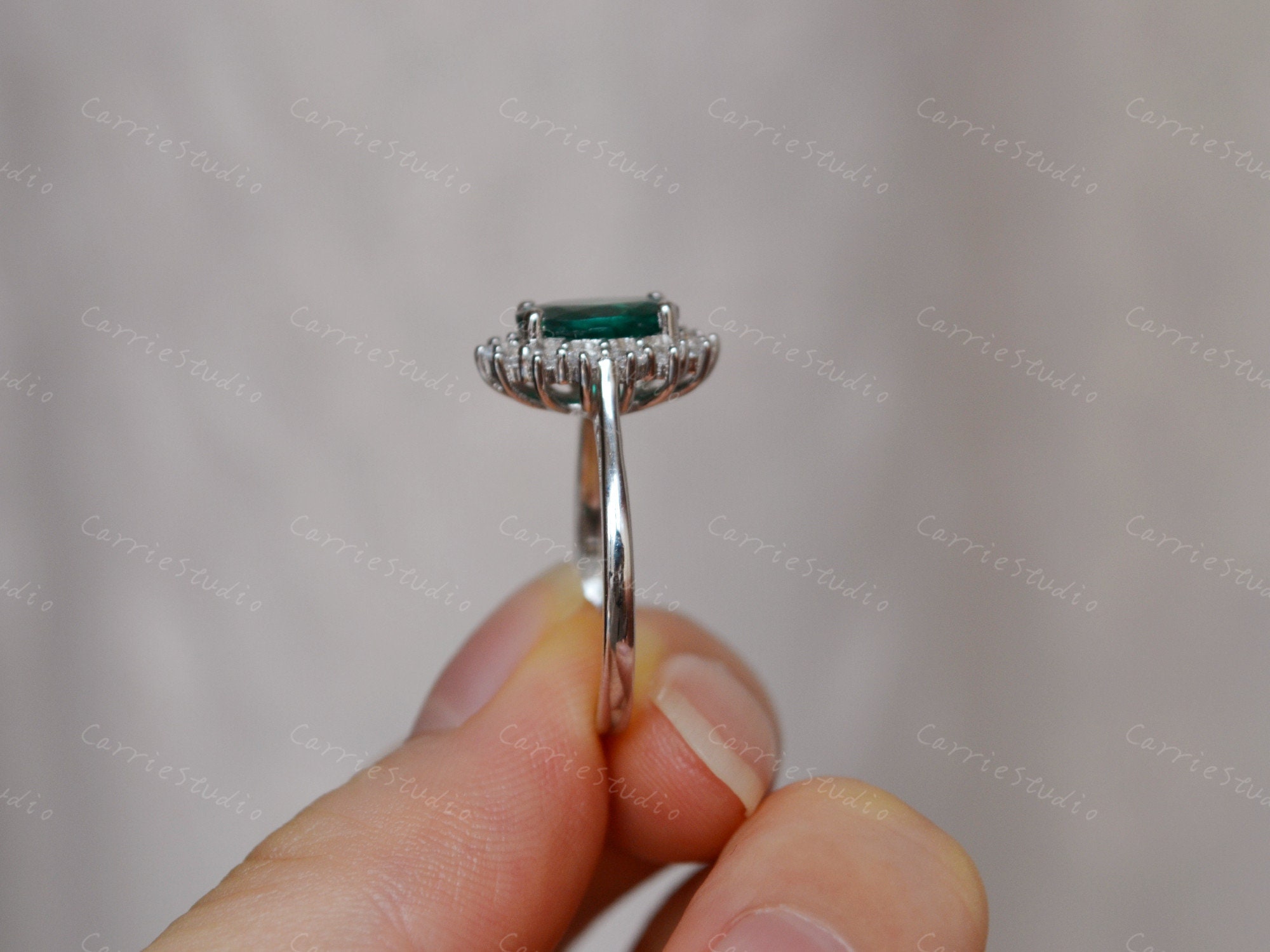 Lab Created Emerald Ring Royal Style Oval 97 Mm Emerald Ring | Etsy