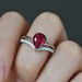 Pear Ruby Ring Ruby Engagement Ring/ Wedding Ring 925 Sterling - Etsy