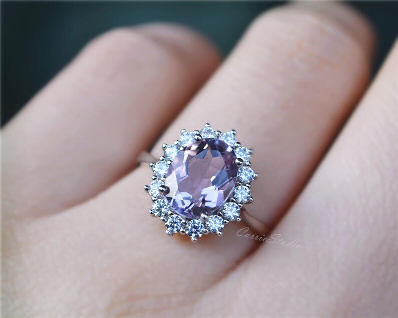 Light Purple Amethyst Pink Amethyst Ring Amethyst Engagement - Etsy