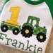 Monogram Tractor Birthday Raglan Tee, Farm Birthday Shirt, Tractor ...