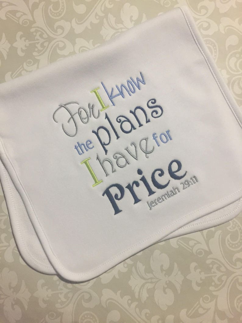 Christian Baby Gift Monogram Baby Blanket Baby Boy Monogram - Etsy