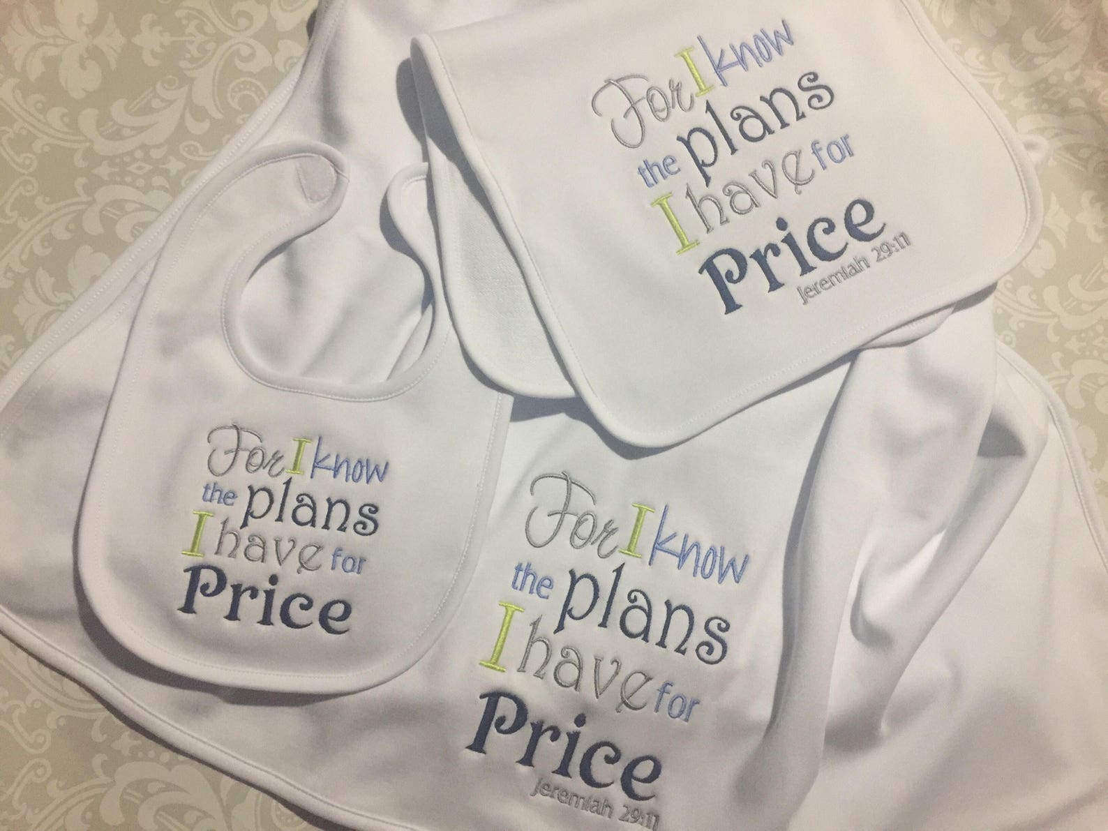 Christian Baby Gift Monogram Baby Blanket Baby Boy Monogram - Etsy