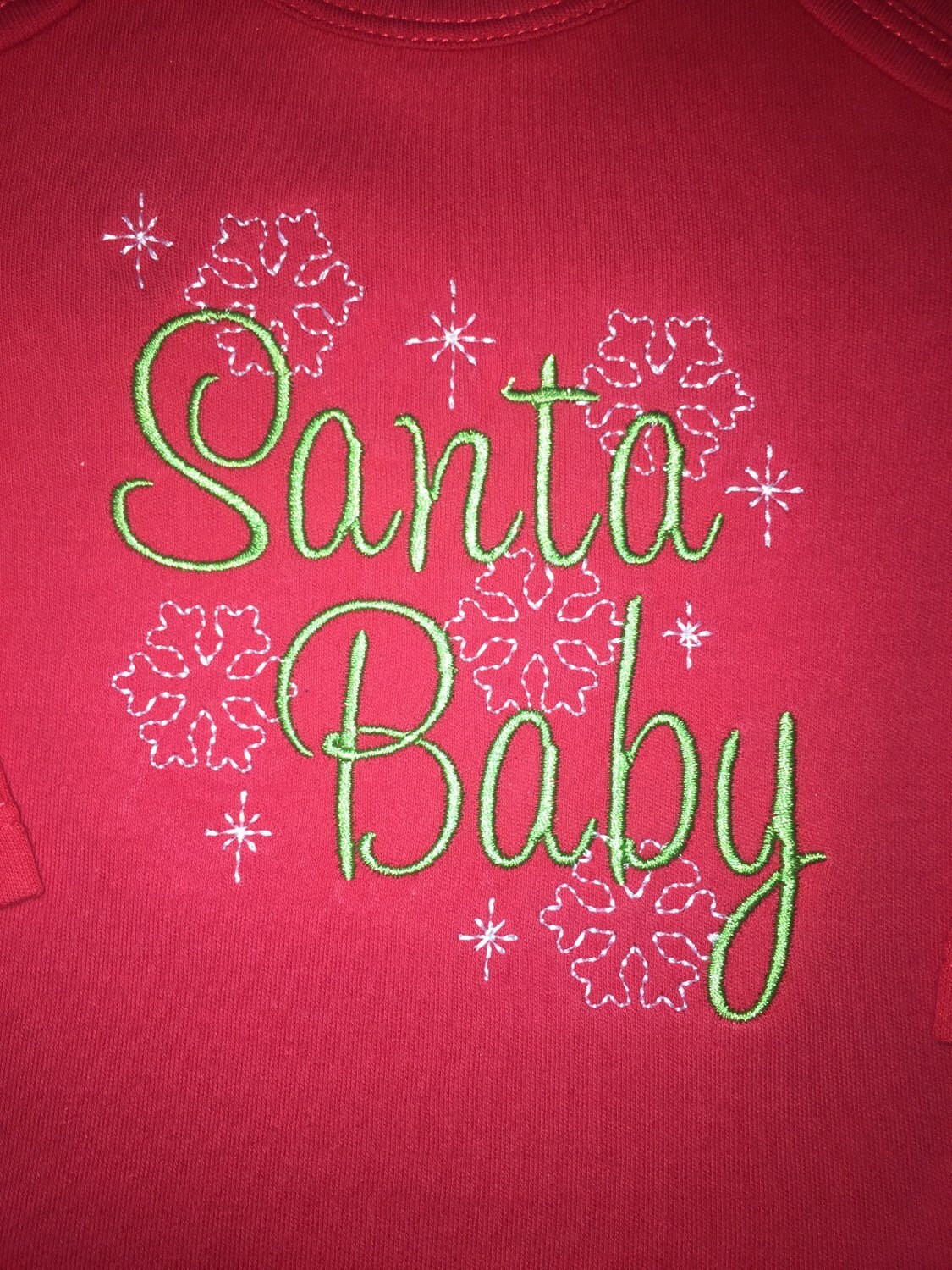 Christmas santa baby bodysuit for infants Santa baby | Etsy