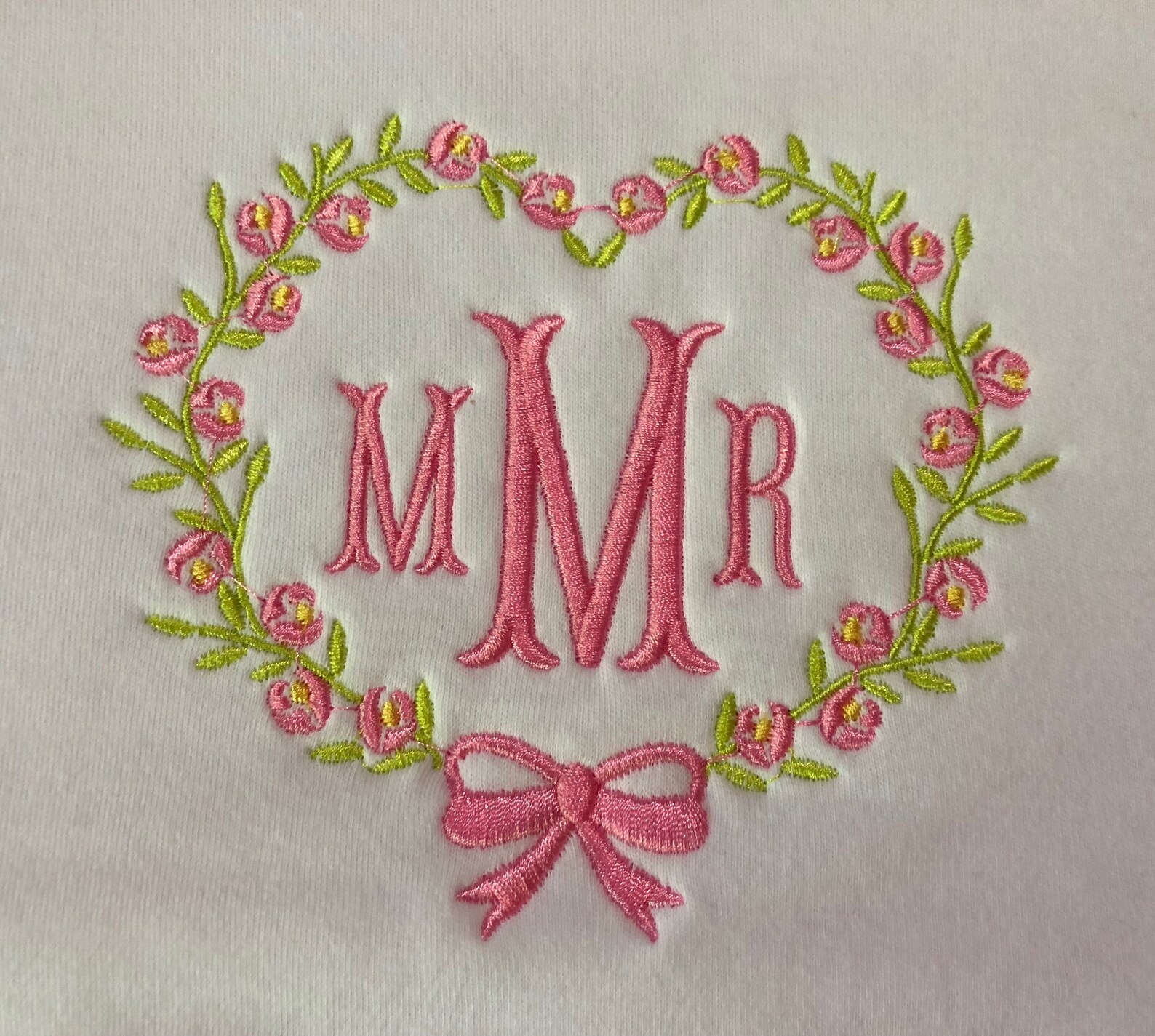 Monogram Baby Girl Gown, Monogram Ruffle Bib, Floral Monogram Burp ...