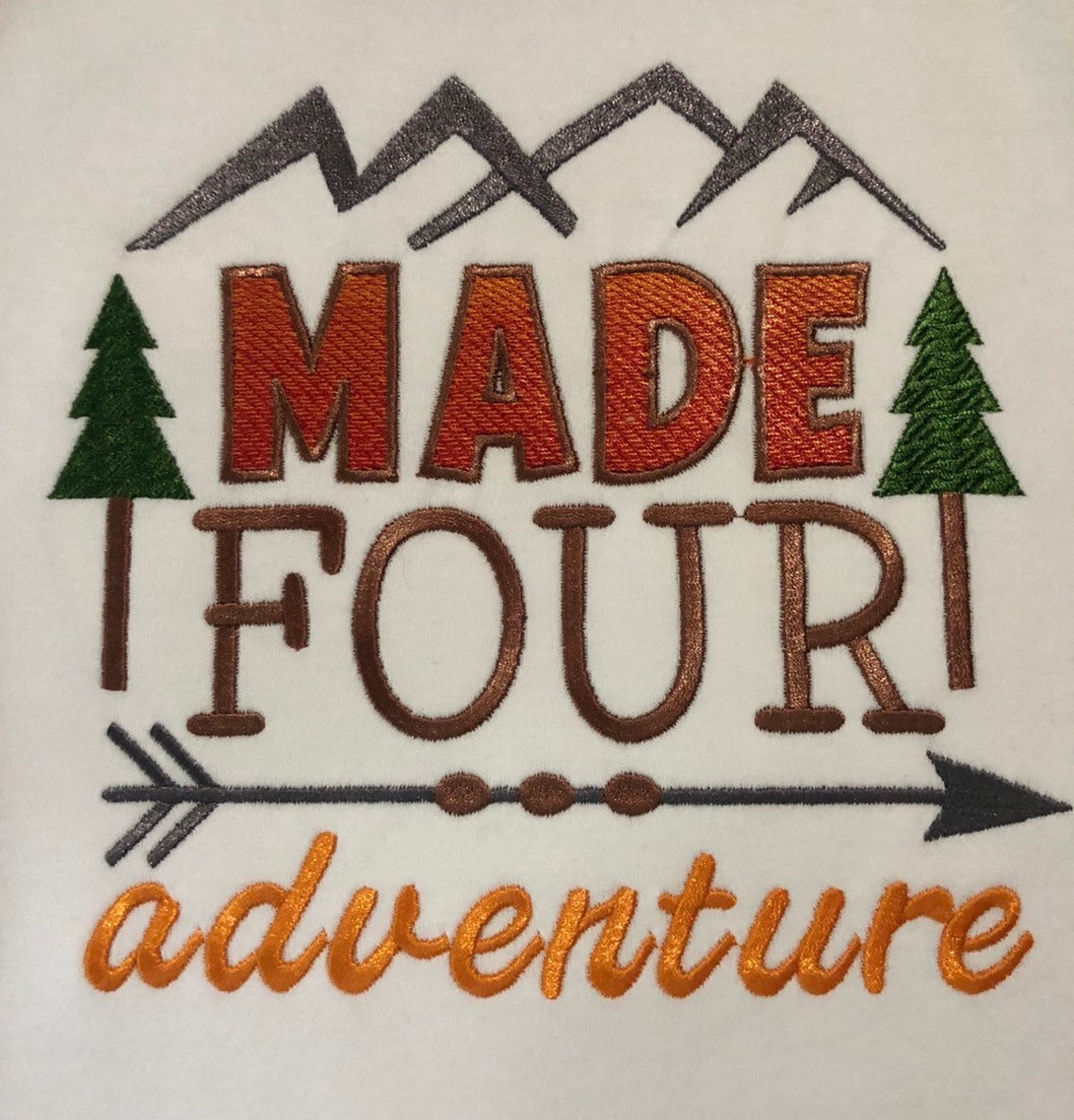 Made Four Adventure Birthday Raglan Tee Fourth Birthday | Etsy