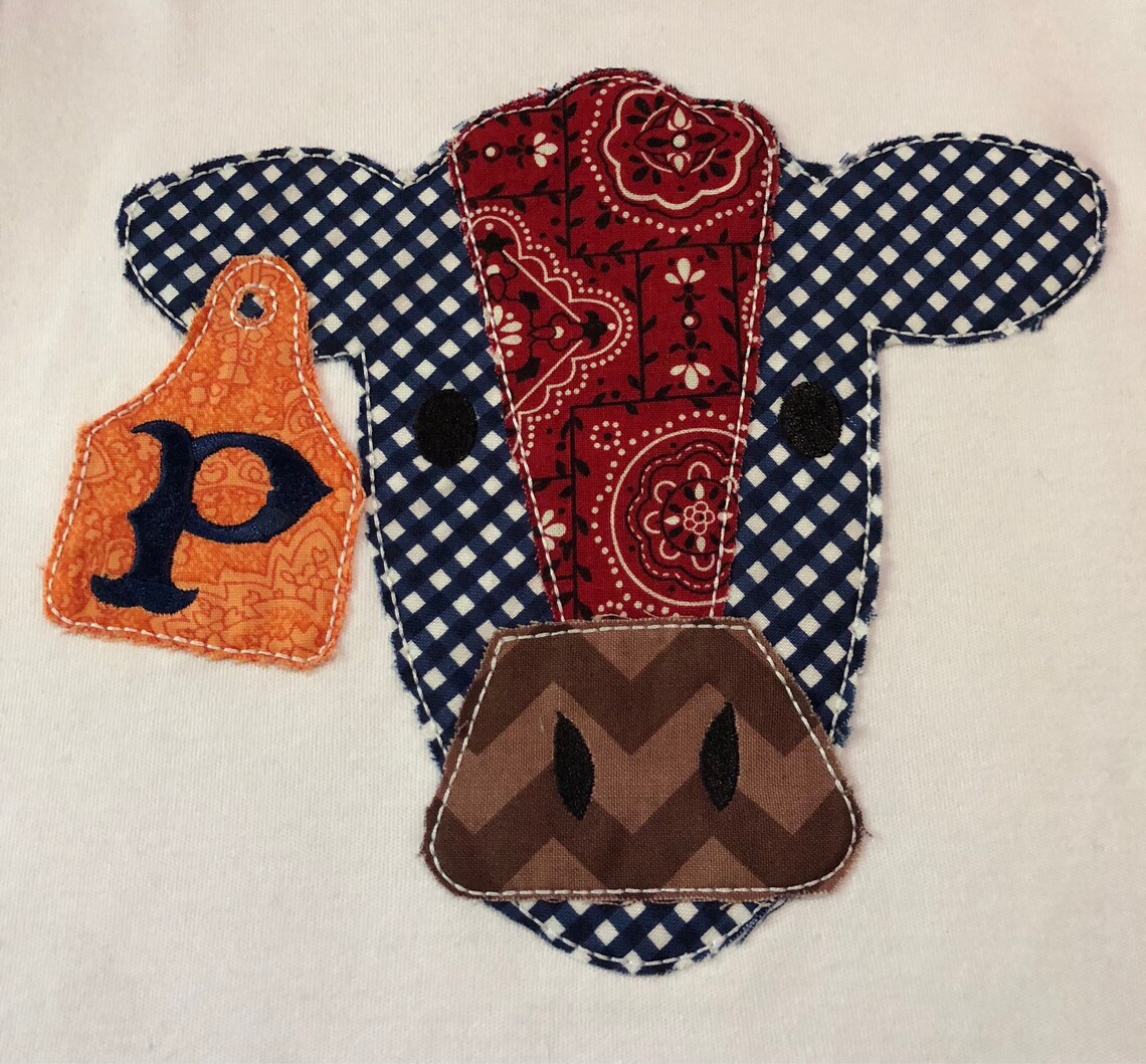 Patchwork Cow Applique Monogram Boys Shorts Outfit Boys Cow - Etsy