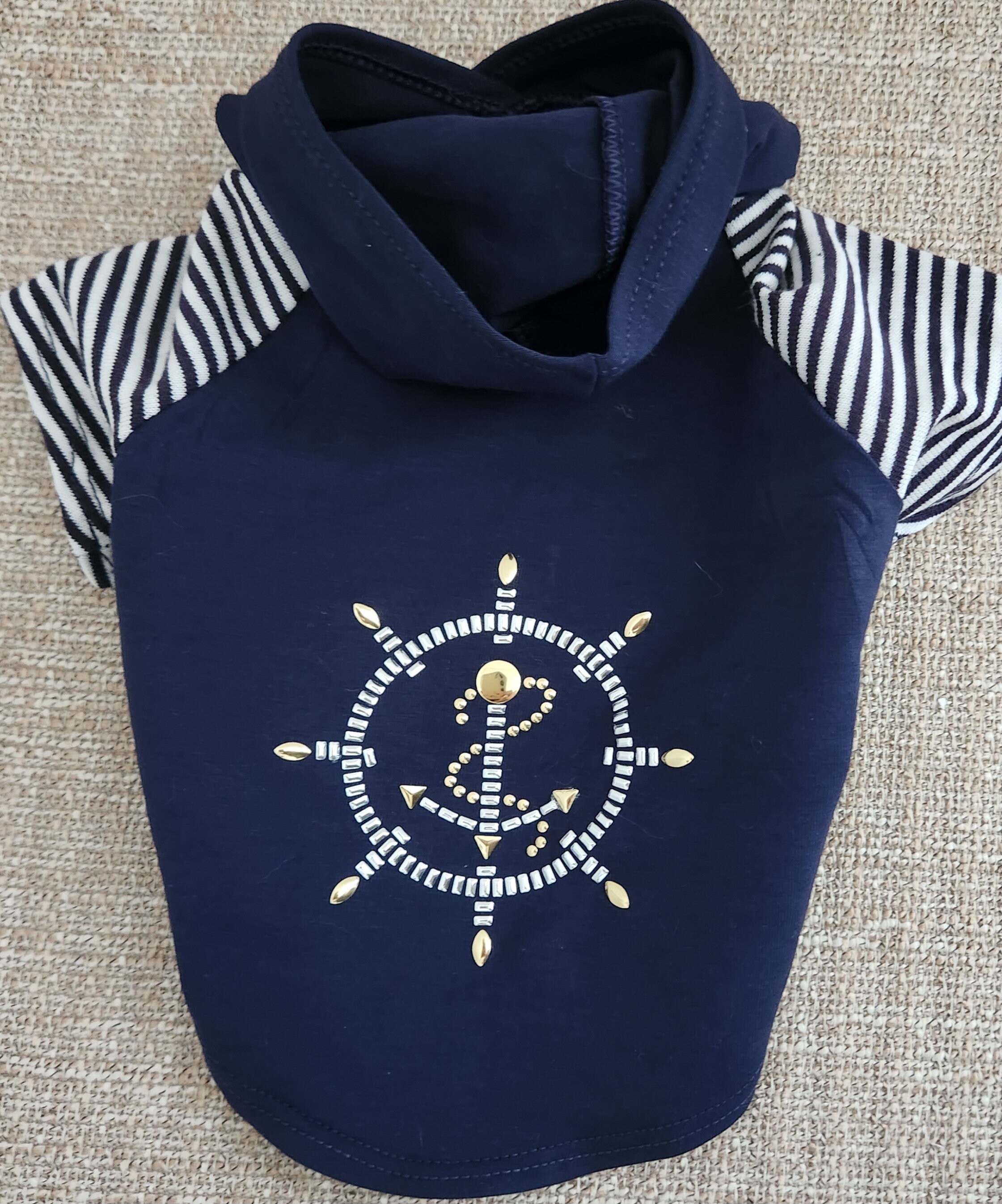 Coastal Charm Dog Hoodie Comfortable Trendy Dog Sweatshirt With a Blue ...