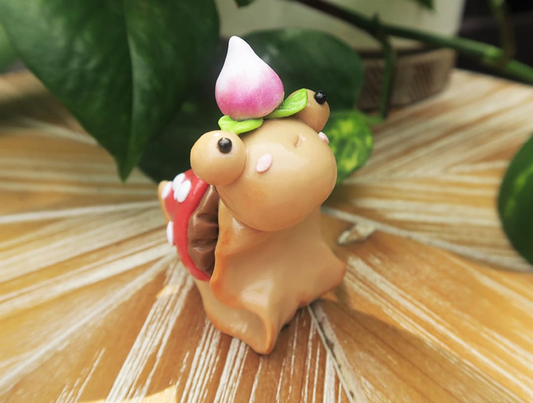 OOAK Fantasy Art Chibi Sporelith Snail Houseplant Figure Sculpture ...