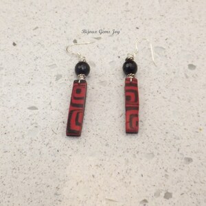 Bricolage Earrings Polymer Clay Onyx Sterling Silver - Etsy Canada