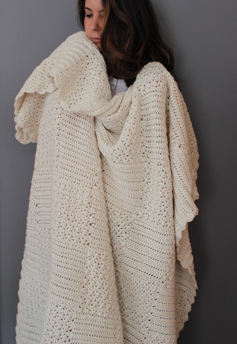 Handmade Neutral Knit Throw/blanket Custom Color/size - Etsy
