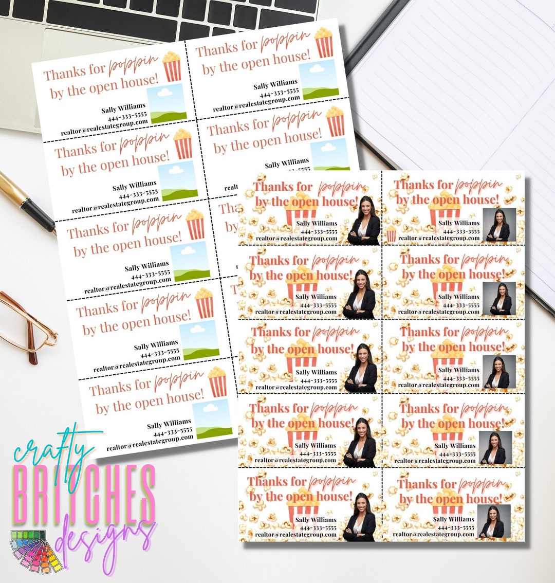 Real Estate Realtor Open House Popcorn Tag - Etsy