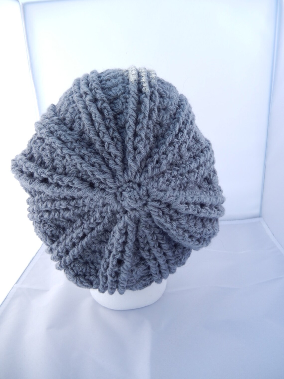Gray Slouch Hat - Etsy