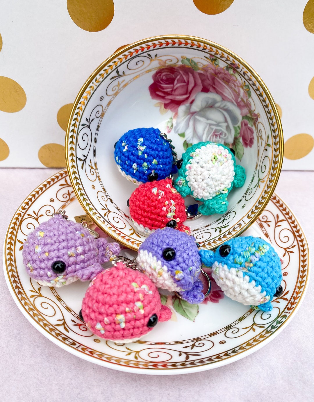 Mini Barnacle Whale Crochet Keychain - Barnacle Belly - Cute Amigurumi ...