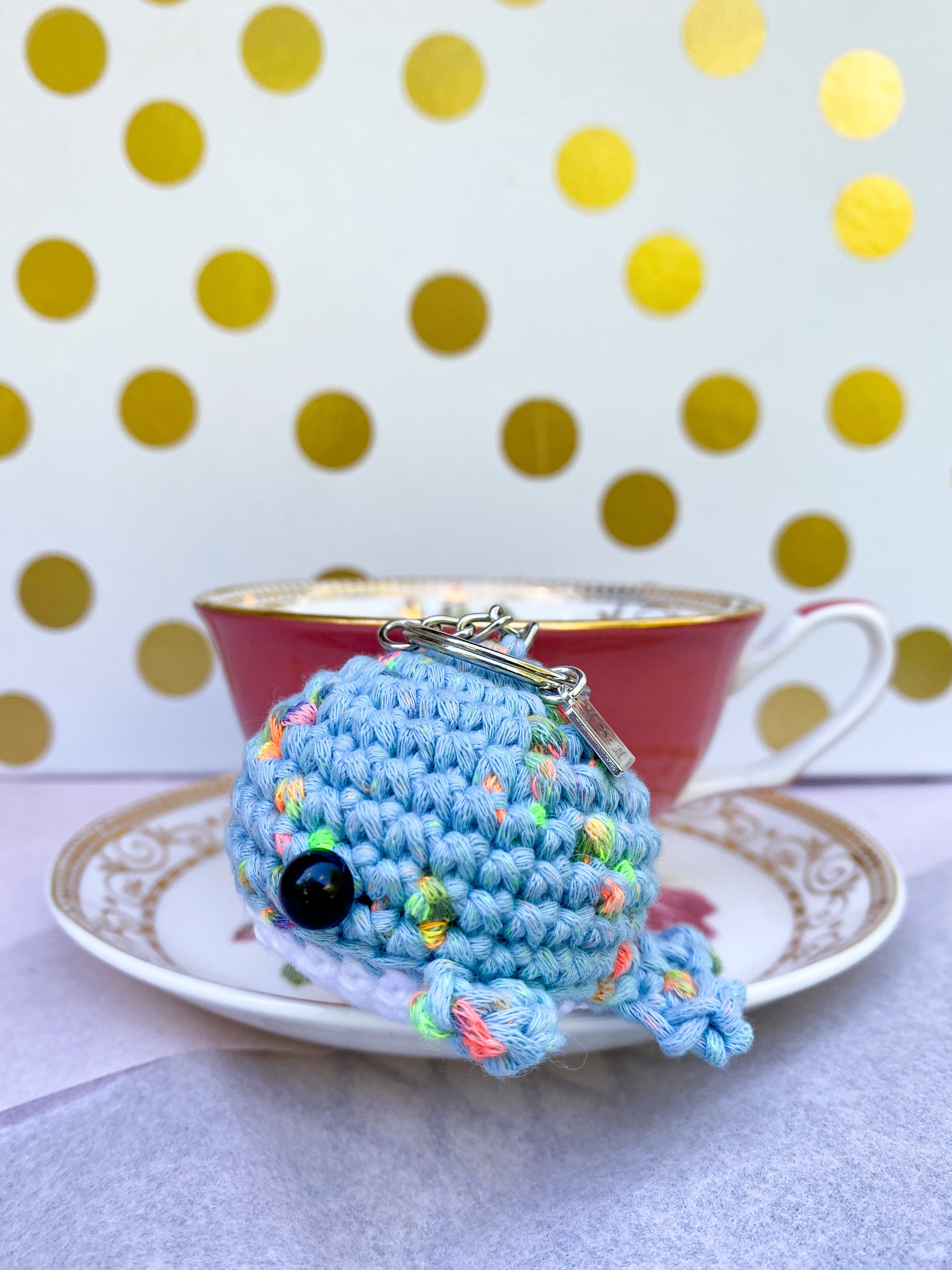 Crochet Barnacle Whale Keychain Black Eyes/White Belly | Etsy