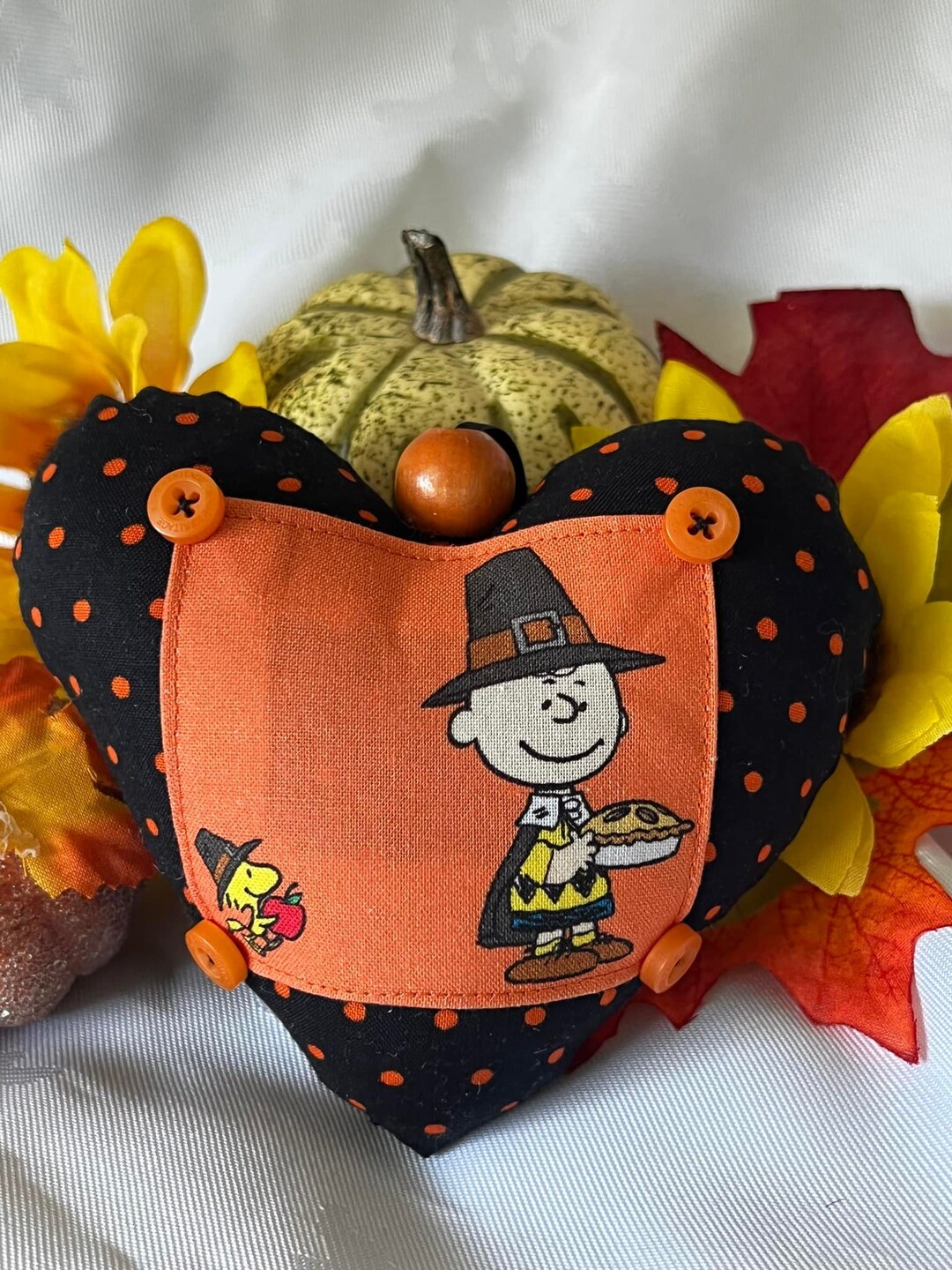 Handmade "charlie Brown" Thanksgiving Hanging Heart, Door Hanger, Home ...