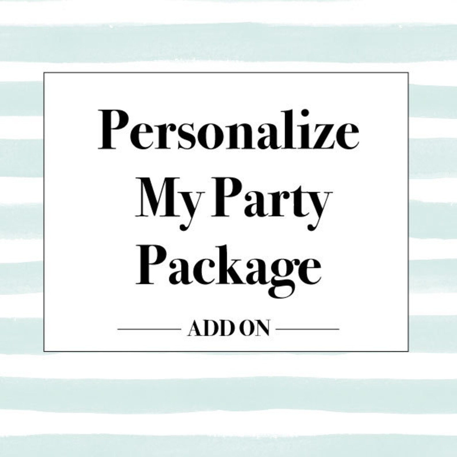 Party Printable Add On, Add Custom Details to Your Party, Add Names and ...