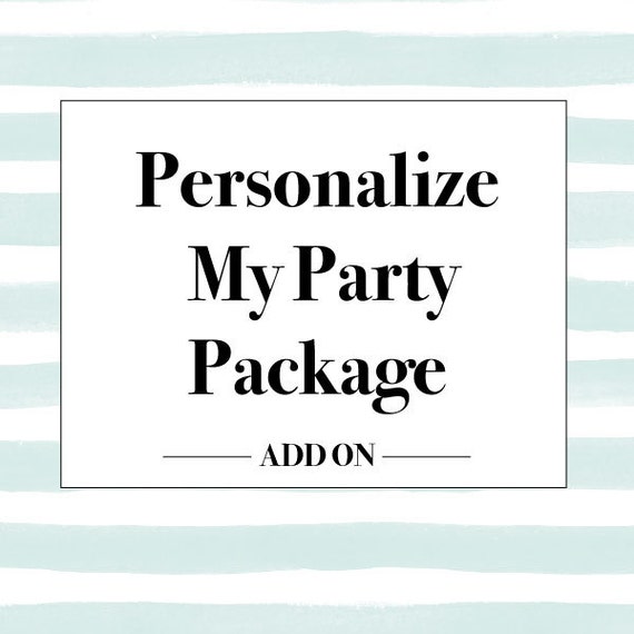 Party Printable Add On Add Custom Details to Your Party Add | Etsy