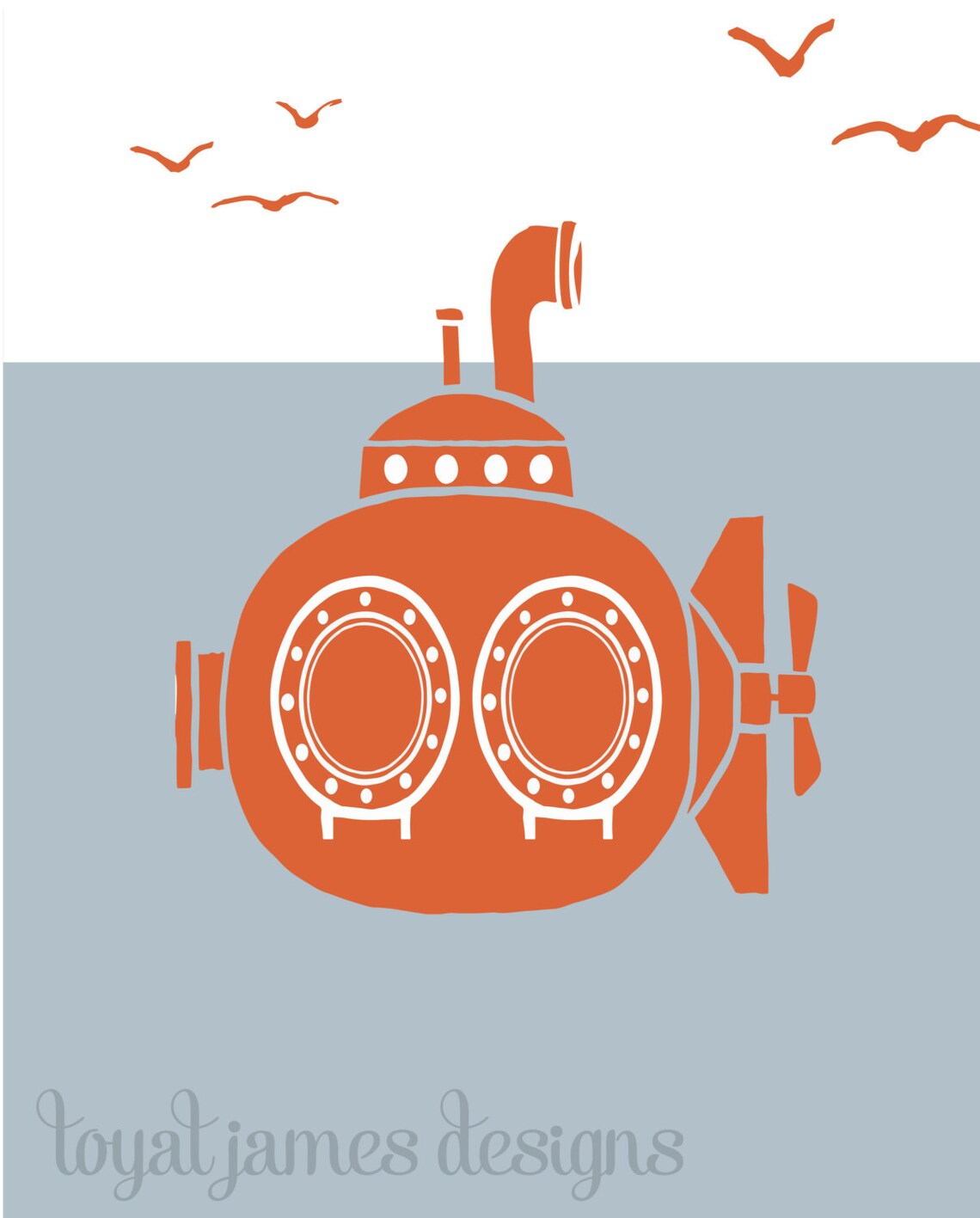 Submarine Nautical Wall Art, Nautical Nursery Decor, Baby Boy Decor ...