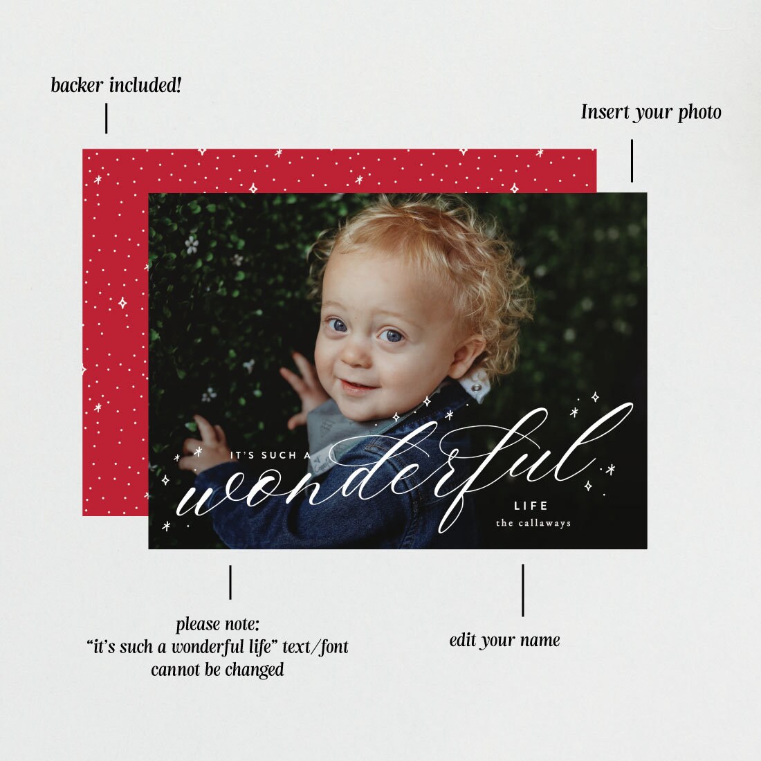 It's a Wonderful Life, Editable Photo Christmas Card, Christmas Card ...