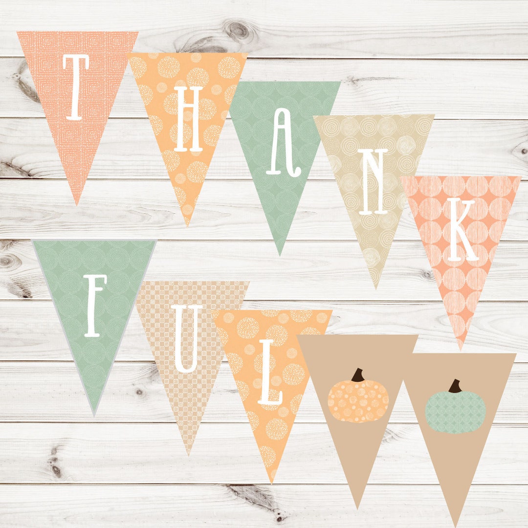 Thankful Banner, Thanksgiving Banner, Fall Decor, Fall Autumn Banner - Etsy