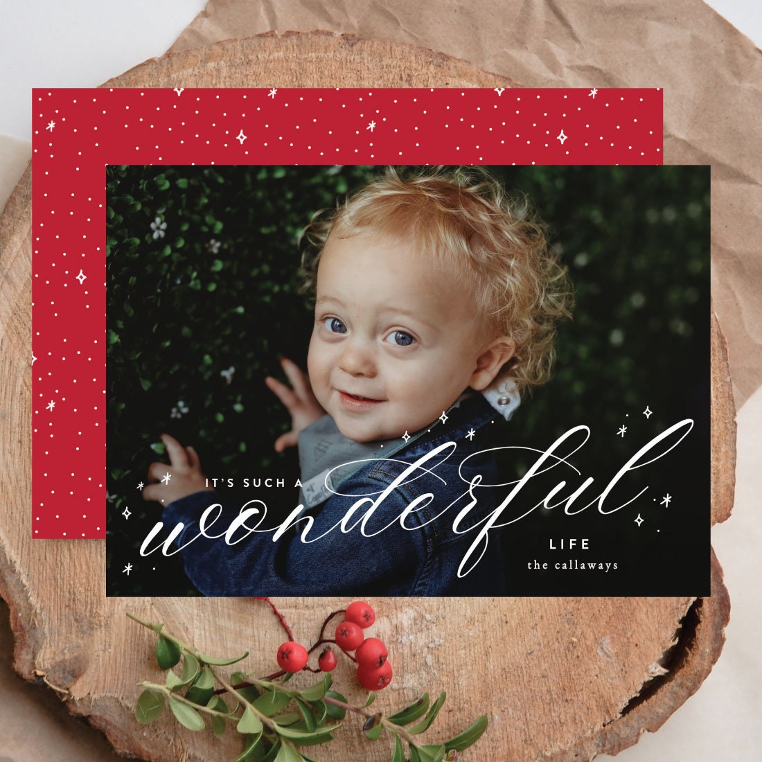 It's a Wonderful Life, Editable Photo Christmas Card, Christmas Card ...