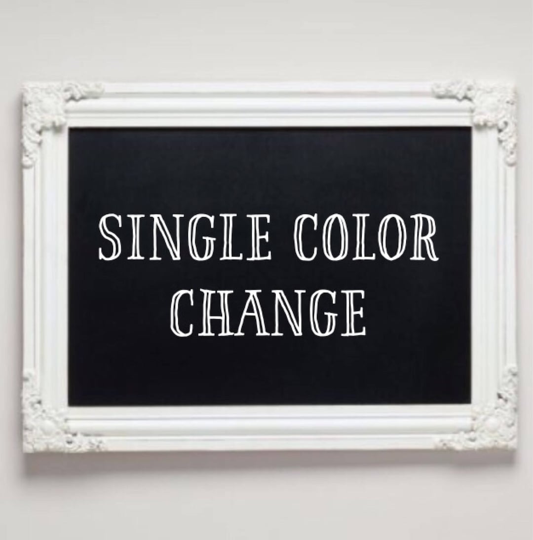 Chalkboard - Single Color Change - Etsy