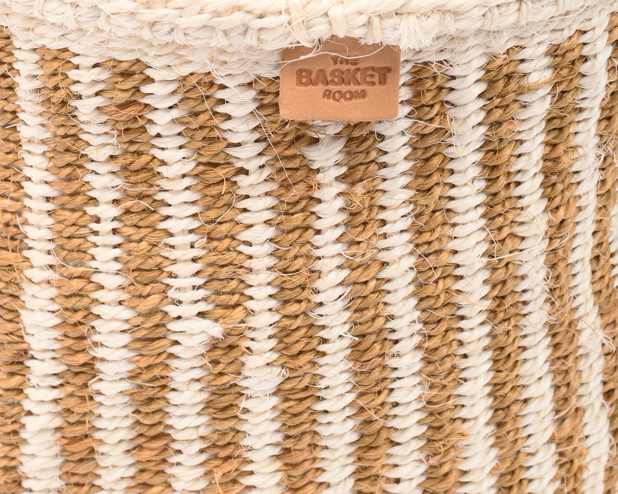 Gold Pinstripe Woven Storage Basket - Etsy
