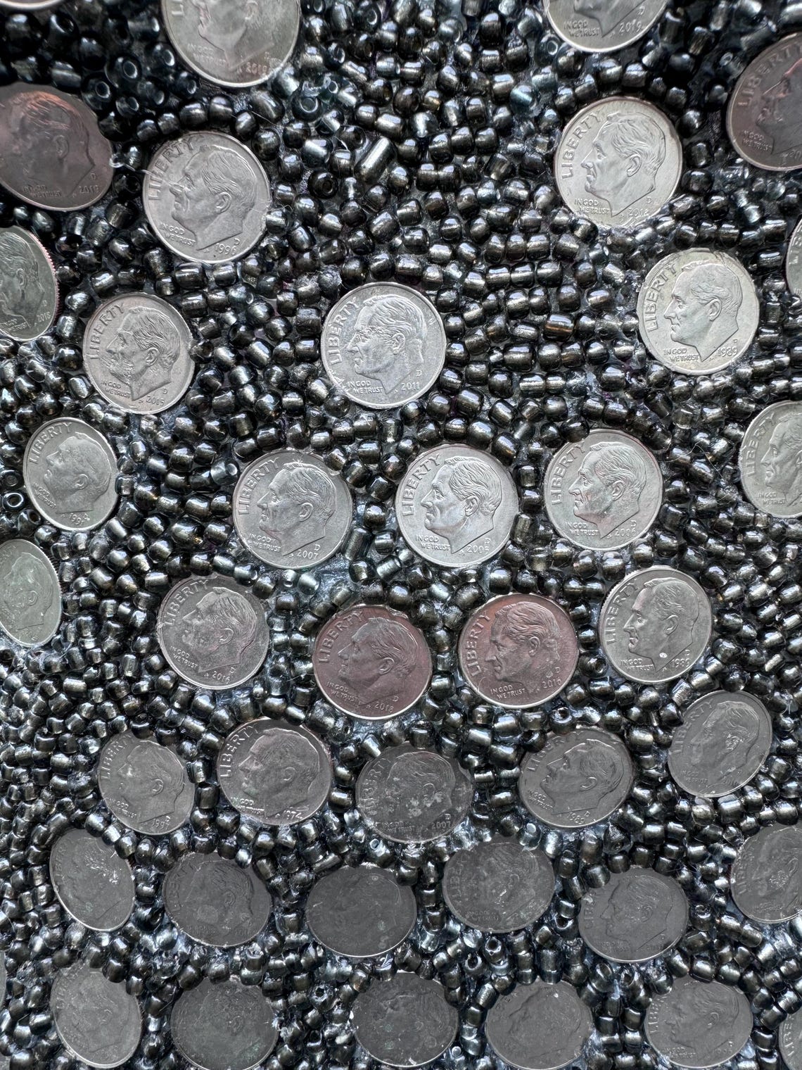 Change of Art – Coin & Bead Mosaic Mannequin Sculpture - Etsy