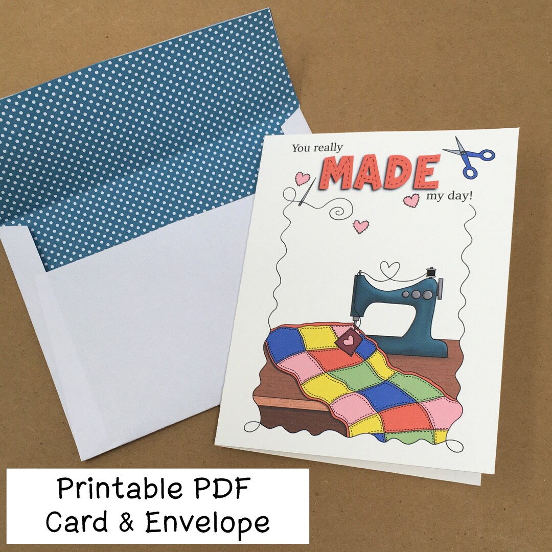 Printable You Really Made My Day PDF Card With Decorative Envelope to ...