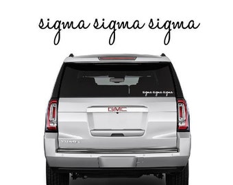 Tri Sigma Car Decal | Etsy