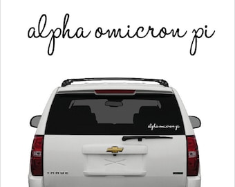 A O Pi Car Decal - Etsy