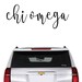 Chi Omega // Chi O // Sorority Vinyl Car Window Decal (stea) // Laptop ...