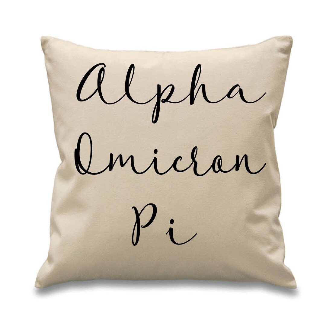 Alpha Omicron Pi // A O II // Sorority Canvas Pillow // 17x17 ...