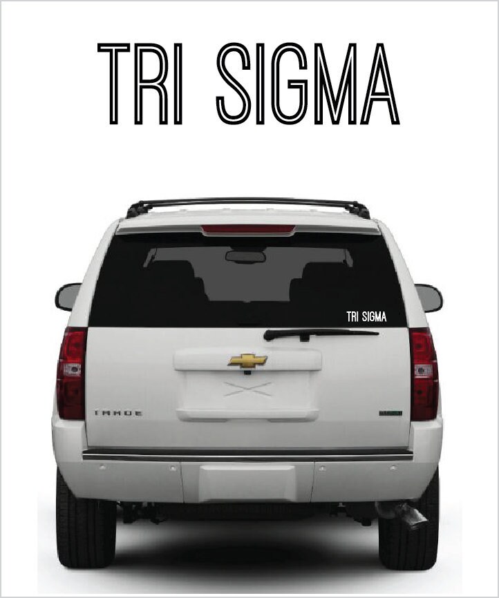 Sigma Sigma Sigma // Tri Sigma // Window Decal // Laptop | Etsy