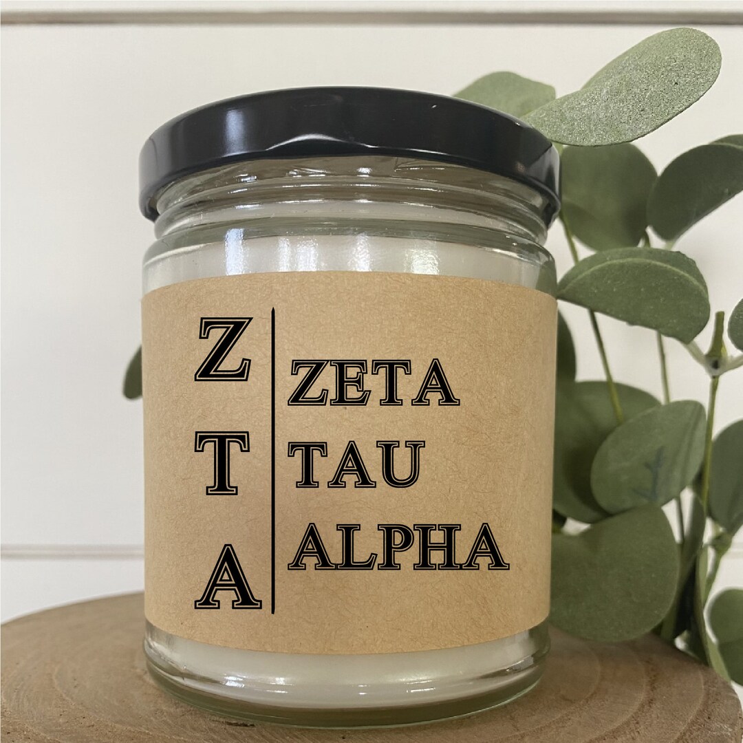 Zeta Tau Alpha// ZTA// Sorority 9 Oz Hand Poured All Natural Soy ...