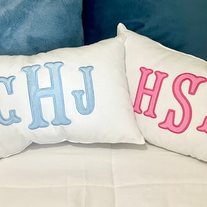 Personalized Applique Monogram Pillow, Custom Dorm Pillow, Dorm Decor ...