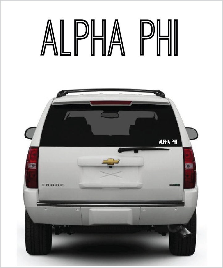 Alpha Phi // A Phi // Window Decal // Laptop Sticker // Bid | Etsy