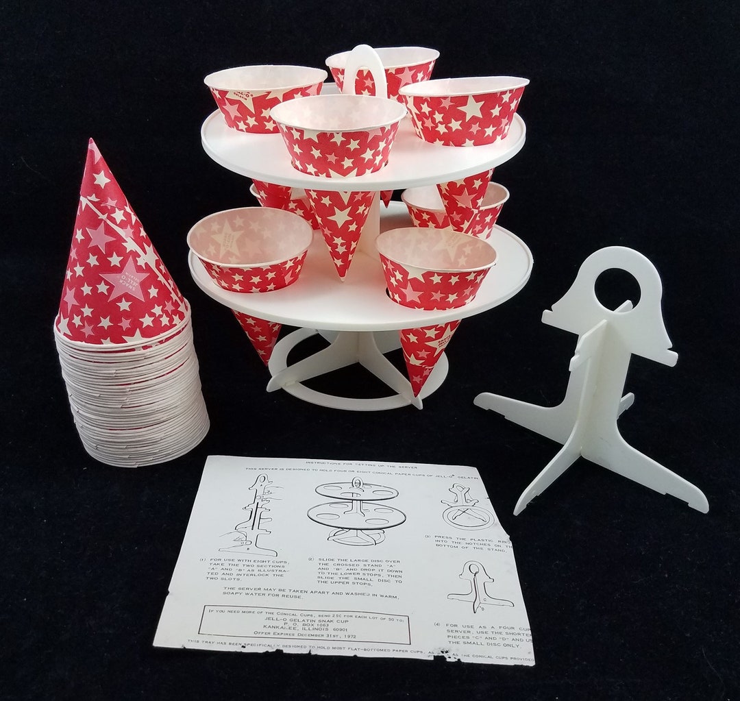 Vintage 1970s Jell-o Jello Gelatin Snack Cup Serving Tree Server ...