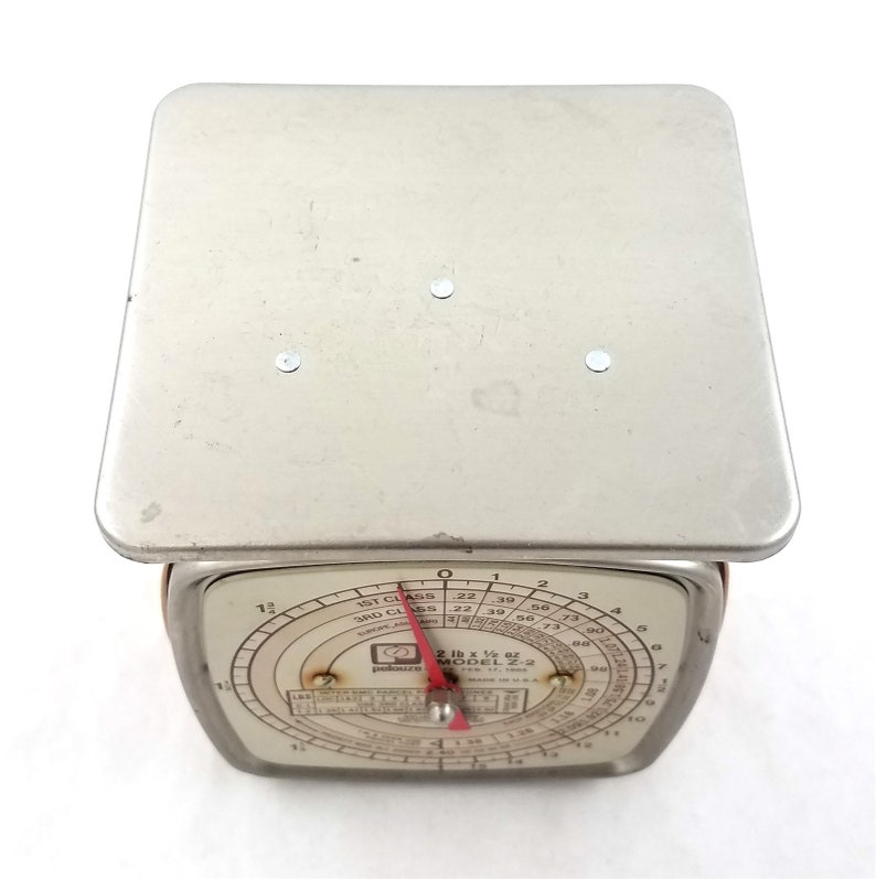 Vintage Pelouze Metal Postal Postage Scale Model Z-2 2lb 2 Pounds ...